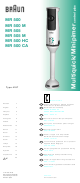BRAUN MR 500 OWNER'S MANUAL Pdf Download | ManualsLib