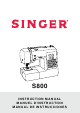 SINGER S800 QUICK START MANUAL Pdf Download | ManualsLib
