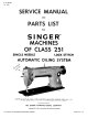 SINGER 251 SERVICE MANUAL Pdf Download | ManualsLib