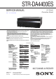SONY STR-DA4400ES RECEIVER OPERATING INSTRUCTIONS MANUAL | ManualsLib