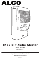 ALGO 8180 SPEAKER USER MANUAL | ManualsLib