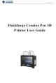 FLASHFORGE CREATOR PRO USER MANUAL Pdf Download | ManualsLib
