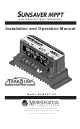 MORNINGSTAR SUNSAVER MPPT SS-MPPT-15L INSTALLATION AND OPERATION MANUAL ...