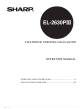 SHARP EL-2630PIII OPERATION MANUAL Pdf Download | ManualsLib