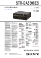 SONY STR-DA5500ES RECEIVER OPERATING INSTRUCTIONS MANUAL | ManualsLib