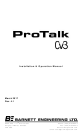 BARNETT ENGINEERING PROTALK CV3 INSTALLATION & OPERATION MANUAL Pdf ...