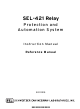 SEL -421 USER MANUAL Pdf Download | ManualsLib