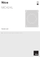 NICE MC424L INSTRUCTIONS AND WARNINGS FOR INSTALLATION AND USE Pdf ...