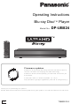 PANASONIC DP-UB9000 BLU-RAY PLAYER BASIC OPERATING INSTRUCTIONS MANUAL | ManualsLib
