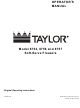 TAYLOR 8756 OPERATOR'S MANUAL Pdf Download | ManualsLib