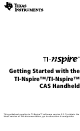 TEXAS INSTRUMENTS TI-NSPIRE CAS REFERENCE MANUAL Pdf Download | ManualsLib