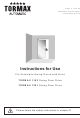 TORMAX 1102 INSTRUCTIONS FOR USE MANUAL Pdf Download | ManualsLib