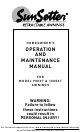 SUNSETTER 1000XT OWNER'S MANUAL & INSTALLATION INSTRUCTIONS Pdf ...