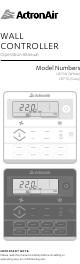 ACTRONAIR LR7-1W OPERATION MANUAL Pdf Download | ManualsLib