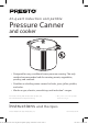 PRESTO PRESSURE CANNER AND COOKER INSTRUCTIONS MANUAL Pdf Download ...