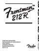 FENDER FRONTMAN 212R AMPLIFIER OPERATING INSTRUCTIONS MANUAL | ManualsLib