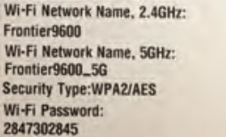 Frontier Arris NVG468MQ FiOS Router QUICK SETUP GUIDE | ManualsLib