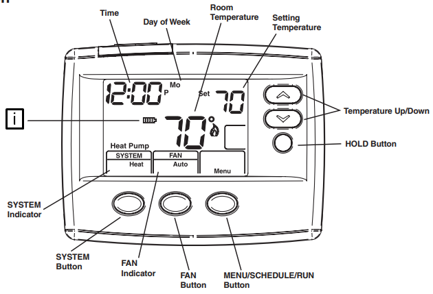 Emerson Single Stage Programmable Thermostat 1F80-0471 Manual | ManualsLib