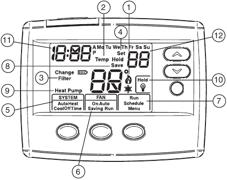 Emerson Single Stage Programmable Thermostat 1F80-0471 Manual | ManualsLib