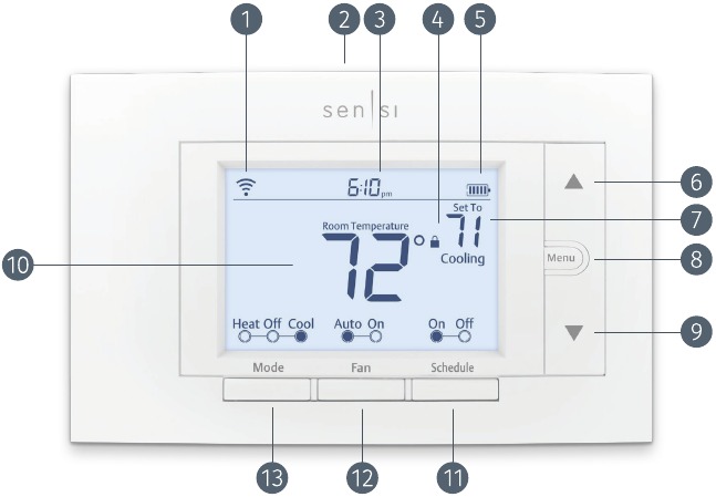 Emerson Sensi Smart Wi-Fi Programmable Thermostat ST55 Manual | ManualsLib