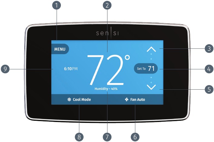 Sensi Touch Smart Thermostat 1F95U-42WF & ST75 Series Manual | ManualsLib
