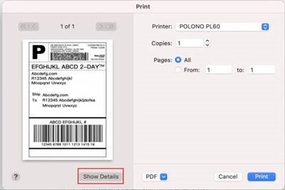 Polono PL60 Logistics Label Printer User Guide | ManualsLib