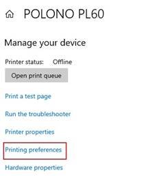 Polono PL60 Logistics Label Printer User Guide | ManualsLib