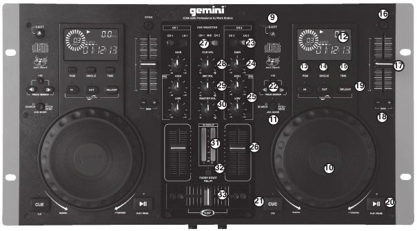Gemini CDM-3200 Dual CD Mixing Console Manual | ManualsLib