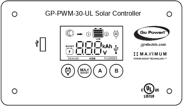 Go Power GP-PWM-30-UL Solar Controller Manual | ManualsLib