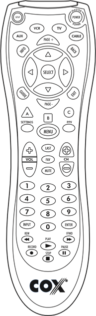 Cox Universal Remote Control Manual & Codes | ManualsLib