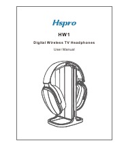 Hspro HW1 Digital Wireless TV Headphones Manual | ManualsLib