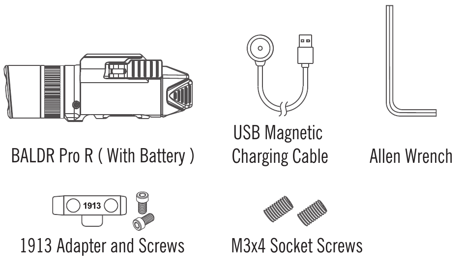 OLIGHT BALDR Pro R Rechargeable Light with Green Laser Manual | ManualsLib