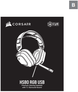 Corsair HS80 RGB USB - Premium Gaming Headset Manual | ManualsLib
