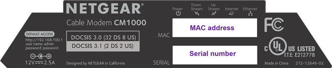 NETGEAR CM1000 High Speed Cable Modem Manual | ManualsLib