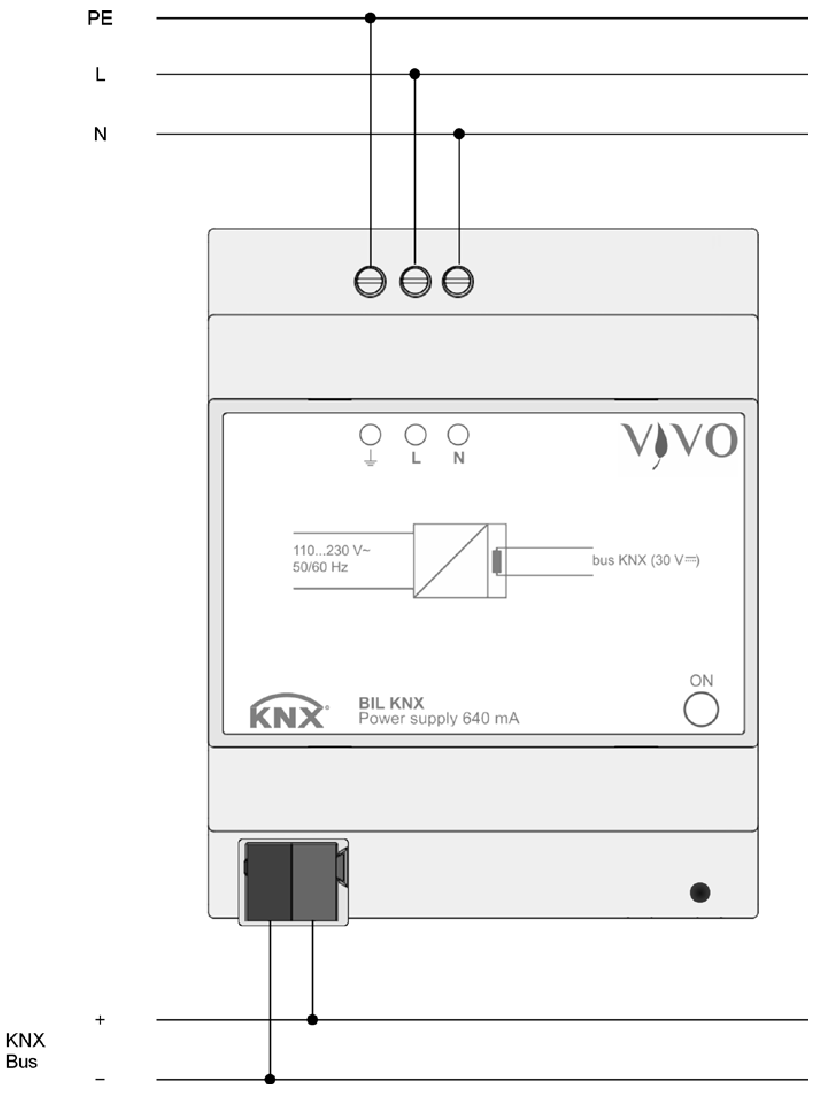 Vivo Buri Power supply KNX 160/320/640mA Manual | ManualsLib