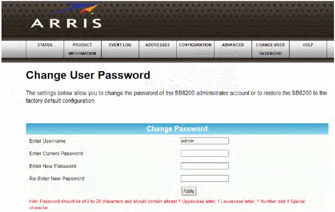 Arris SurfBoard SB8200 Docsis 3.1 Mnaual | ManualsLib