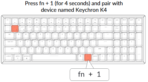 Keychron K4 Bluetooth Mechanical Keyboard Quick Start Guide | ManualsLib