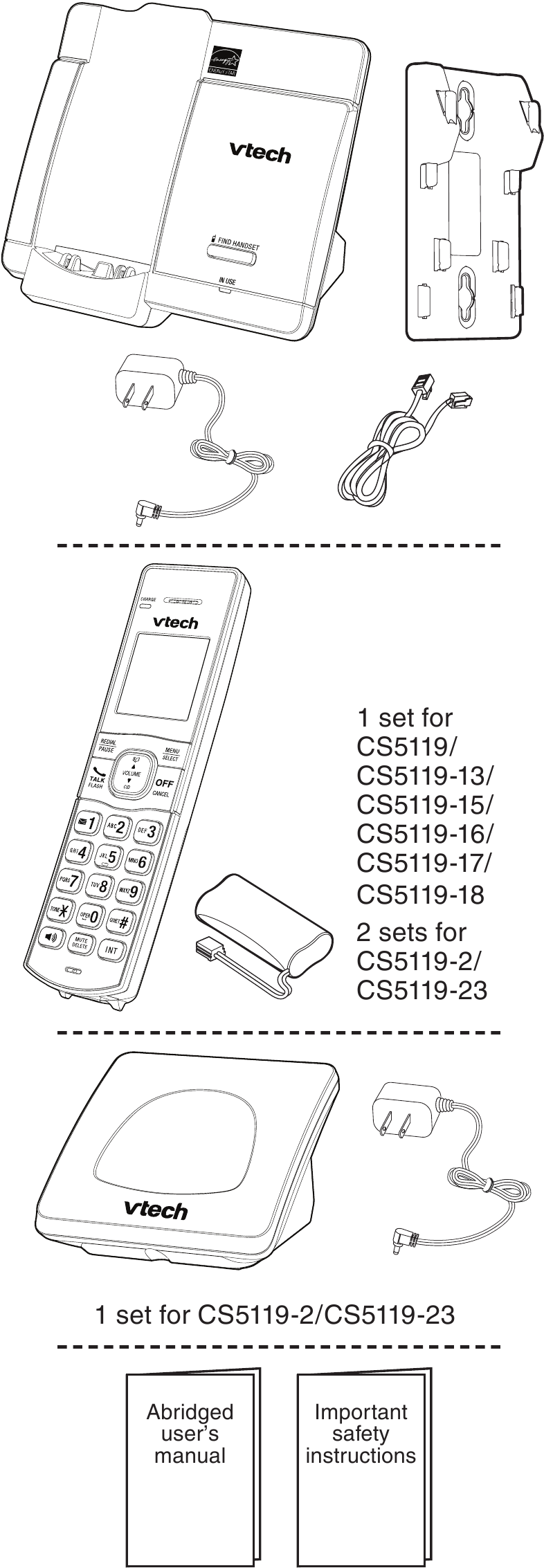 VTech CS5119 - DECT 6.0 Cordless Telephone Manual | ManualsLib