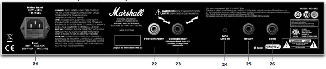 Marshall MG100FX/MG30FX Manual | ManualsLib
