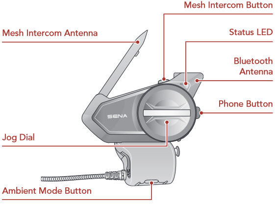 Sena 50S - Motorcycle Bluetooth Communication System with Mesh Intercom ...