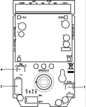 Bentel Security BMD503 - Dual-Tech Motion Detector Manual | ManualsLib