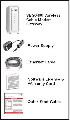 Arris SURFboard SBG6400 - Wireless Cable Modem Gateway Quick Start ...
