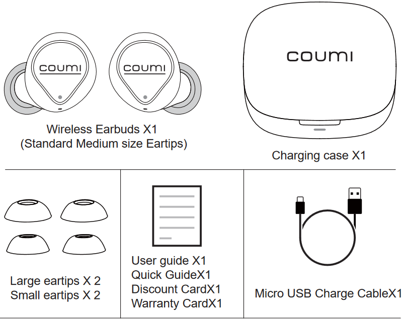 COUMI TWS-817A - True Wireless EarBuds Manual | ManualsLib
