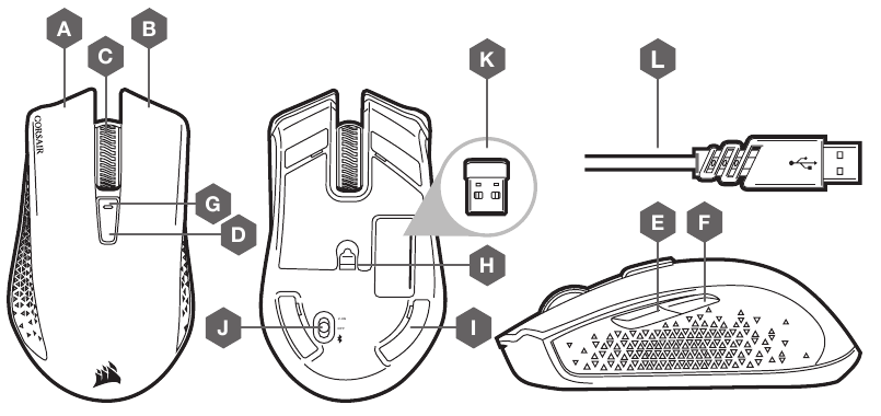 Corsair HARPOON RGB WIRELESS Quick Start Guide | ManualsLib