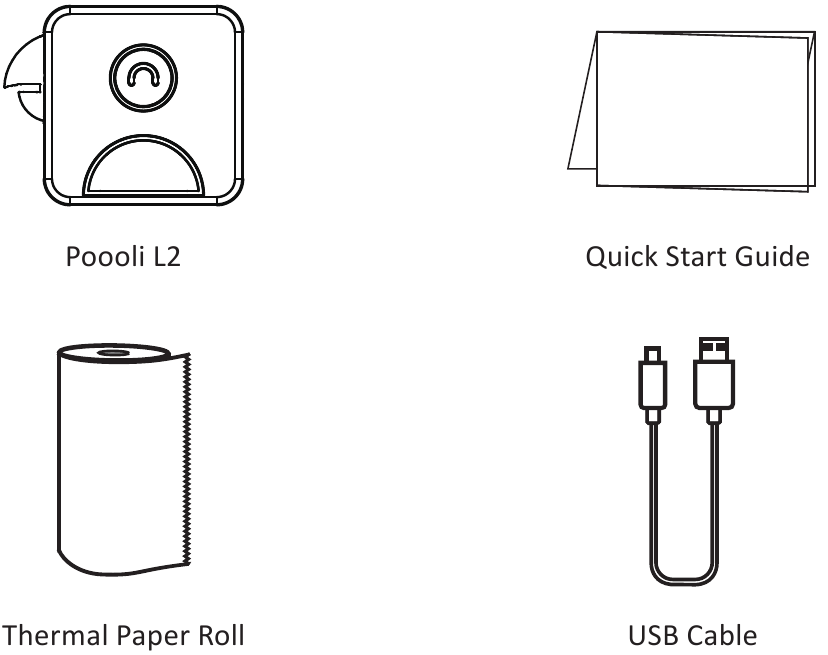 Poooli L2 - Portable Mini Thermal Printer Quick Start Guide | ManualsLib