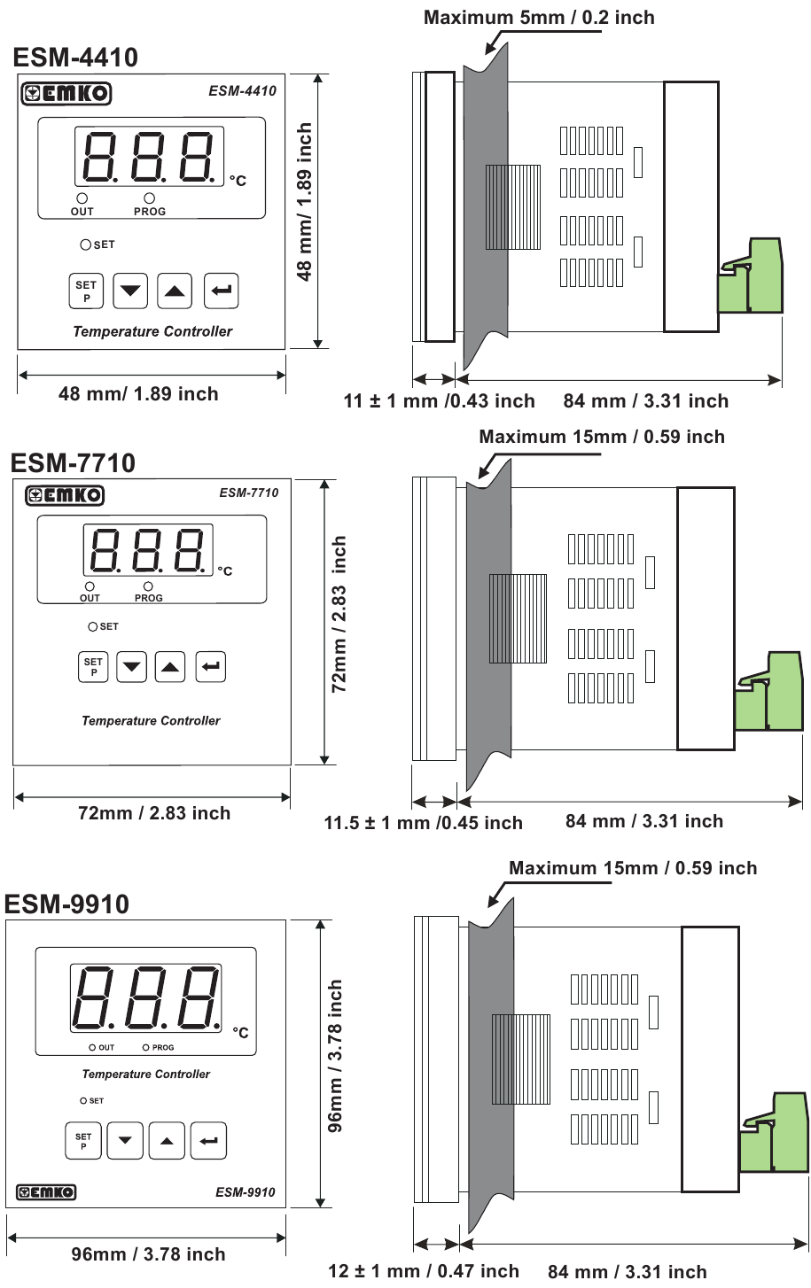 EMKO ESM-9910, ESM-7710, ESM-4410 - Temperature Control Units Manual | ManualsLib