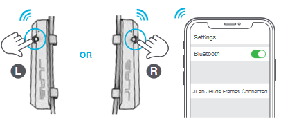 JLab JBuds Frames - Wireless Audio for Glasses Manual | ManualsLib