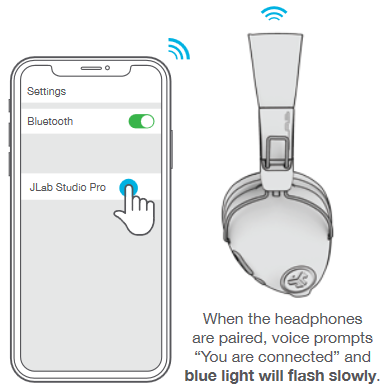 JLab Studio Pro Wireless - Over-Ear Headphones Manual | ManualsLib