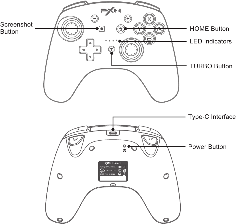 PXN 9607x - Wireless Controller for Nintendo Switch Manual | ManualsLib