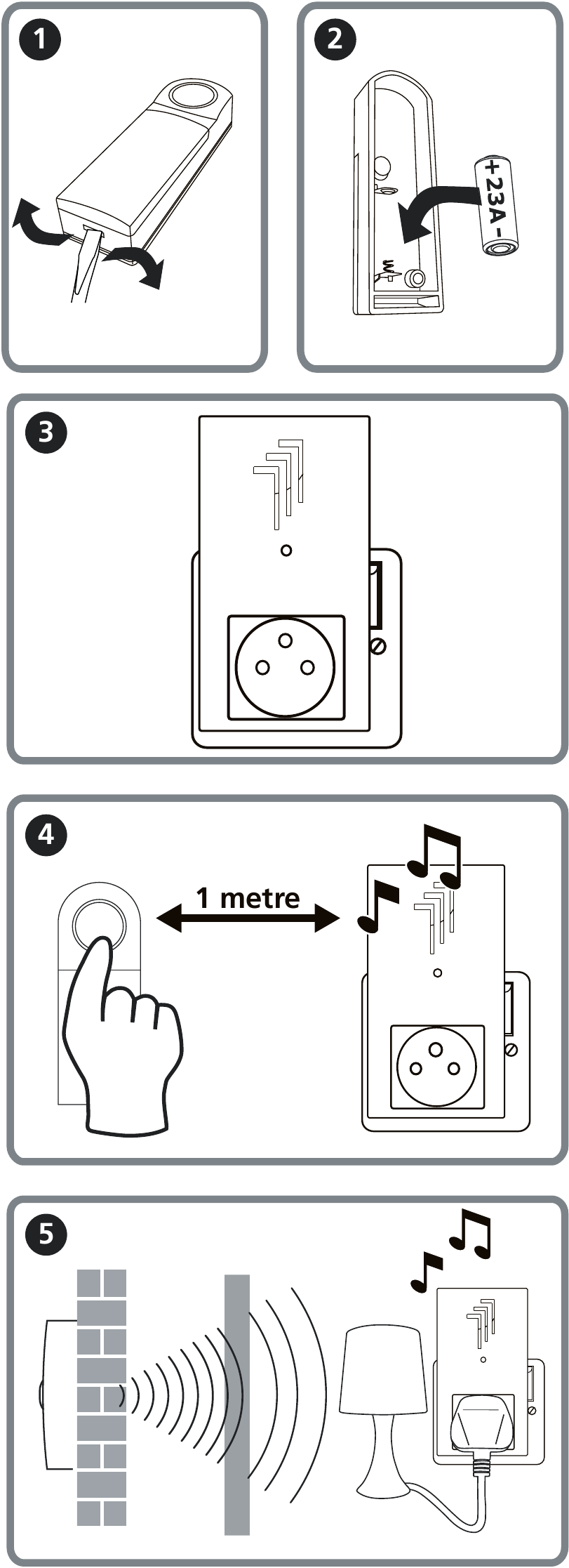 Byron DB421E-F - Wirefree Plug-through Door Chime Kit Manual | ManualsLib